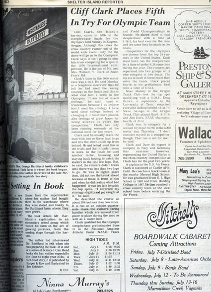 Flashback: Cliff Clark places fifth in try for Olympic team - Riverhead ...