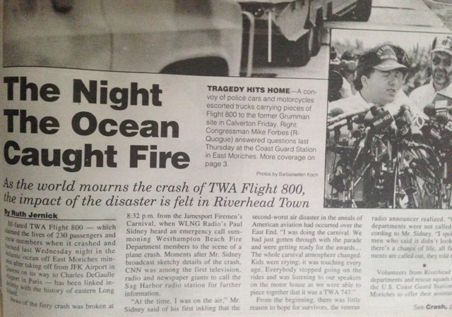 Twenty-five years later, remembering TWA Flight 800 - Riverhead News ...