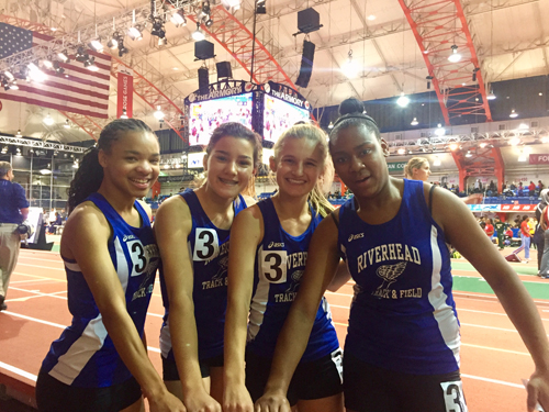 Girls Winter Track: Riverheaders set school record in 4 x 200 ...