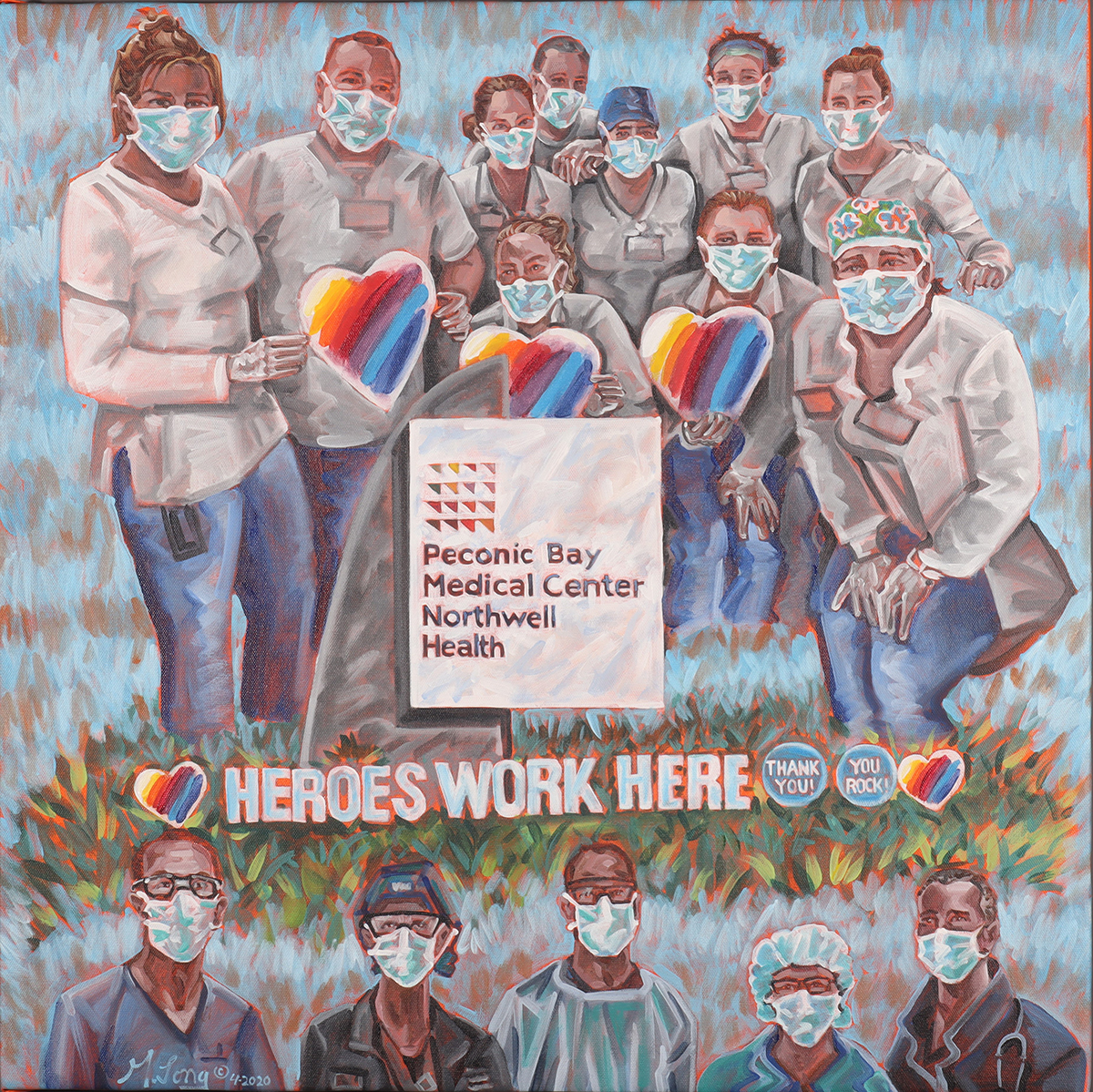 Artists pay tribute to front-line hospital workers with their work ...