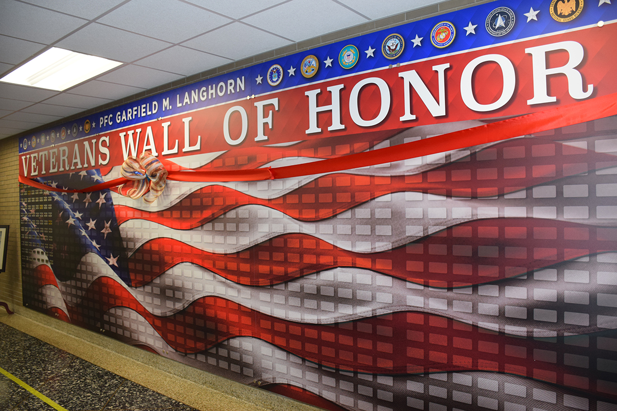 Veterans Wall of Honor, dedicated to Pfc. Garfield Langhorn, unveiled ...