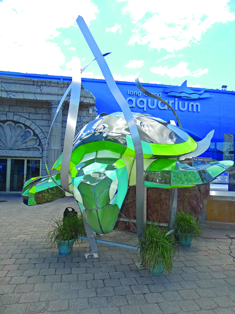 Sea turtle sculpture unveiled at Riverhead's aquarium honoring NY ...