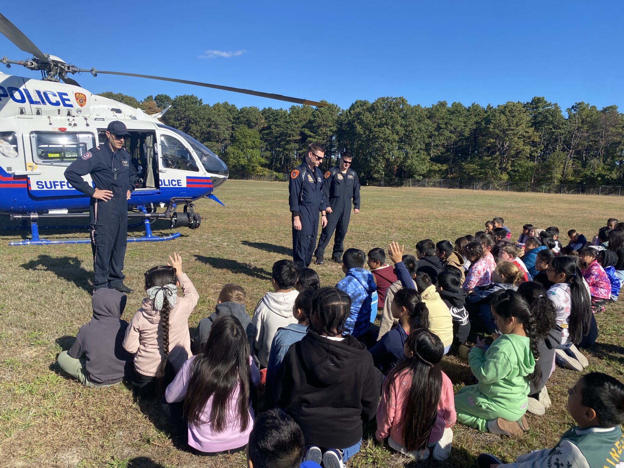 Phillips Avenue students flying high after helicopter visit on Police ...