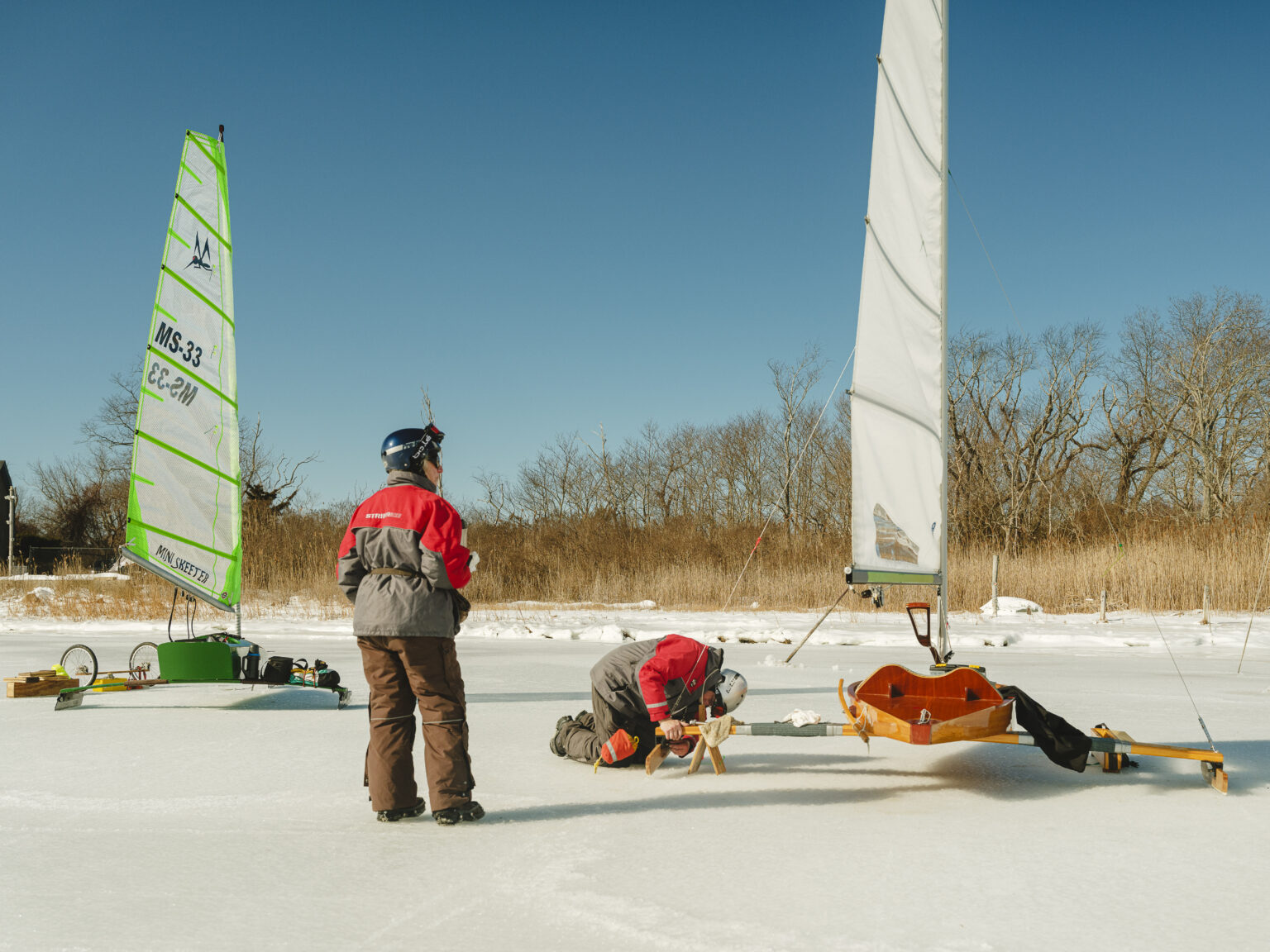 Ice boats zip across frozen Orient bay for first time since 2015 ...