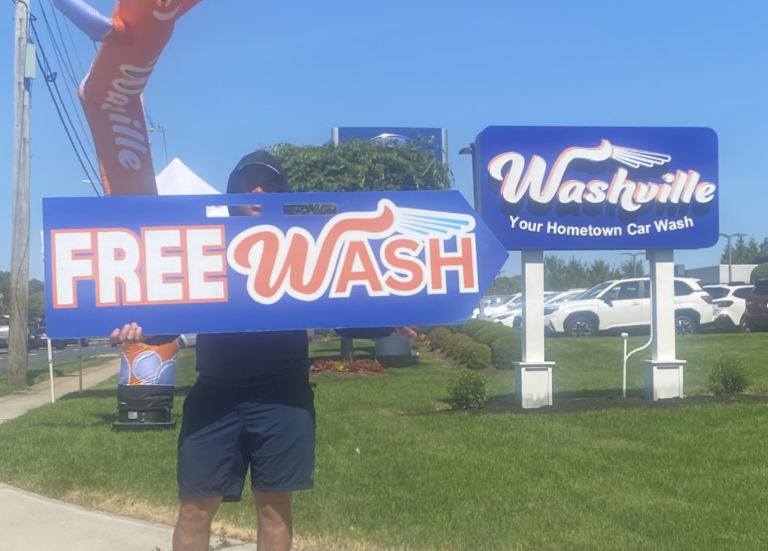 Free car washes draw drivers to new Riverhead Washville location ...