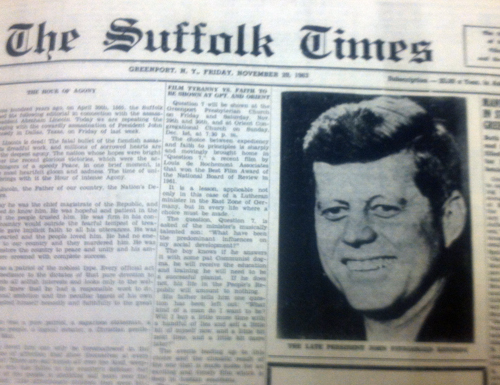 Flashback: Southold Town passes resolution in memory of JFK - The ...