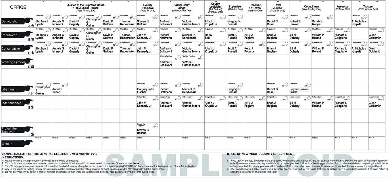 Election 2019: Sample Ballot - The Suffolk Times Archives