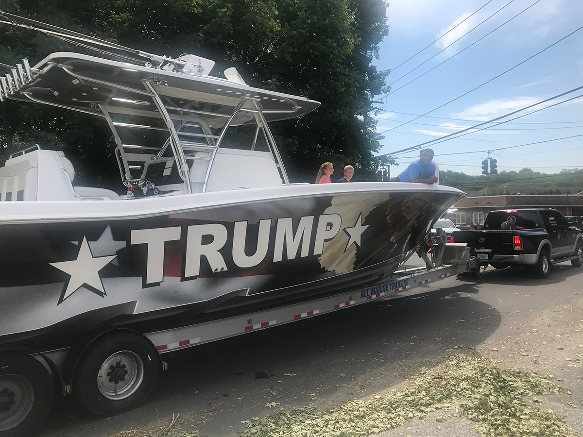 TrumpStock boat parade scheduled for the Peconic Bay today, making stop ...