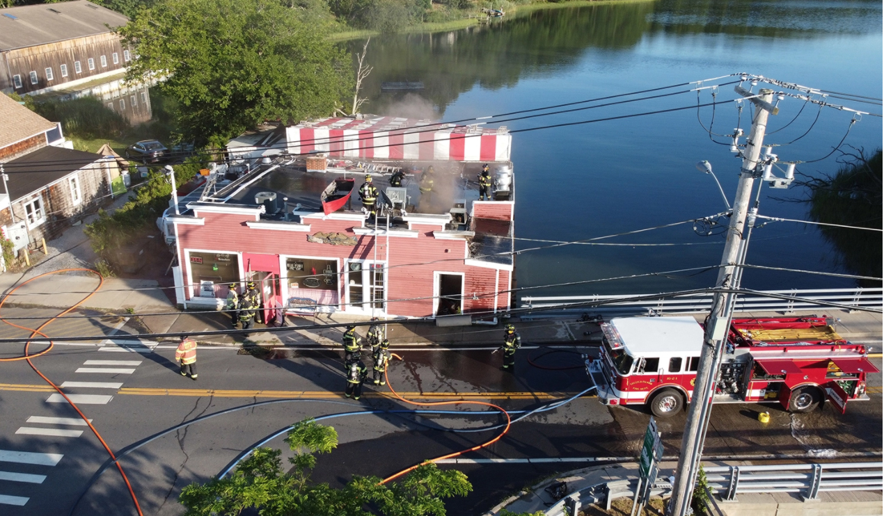 No injuries reported as more than 40 firefighters battle blaze at The ...