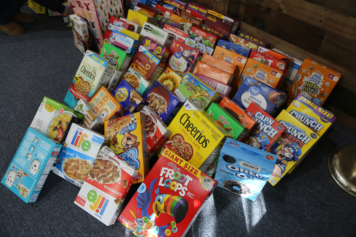 Oysterponds Elementary students participate in 'cereal box domino ...