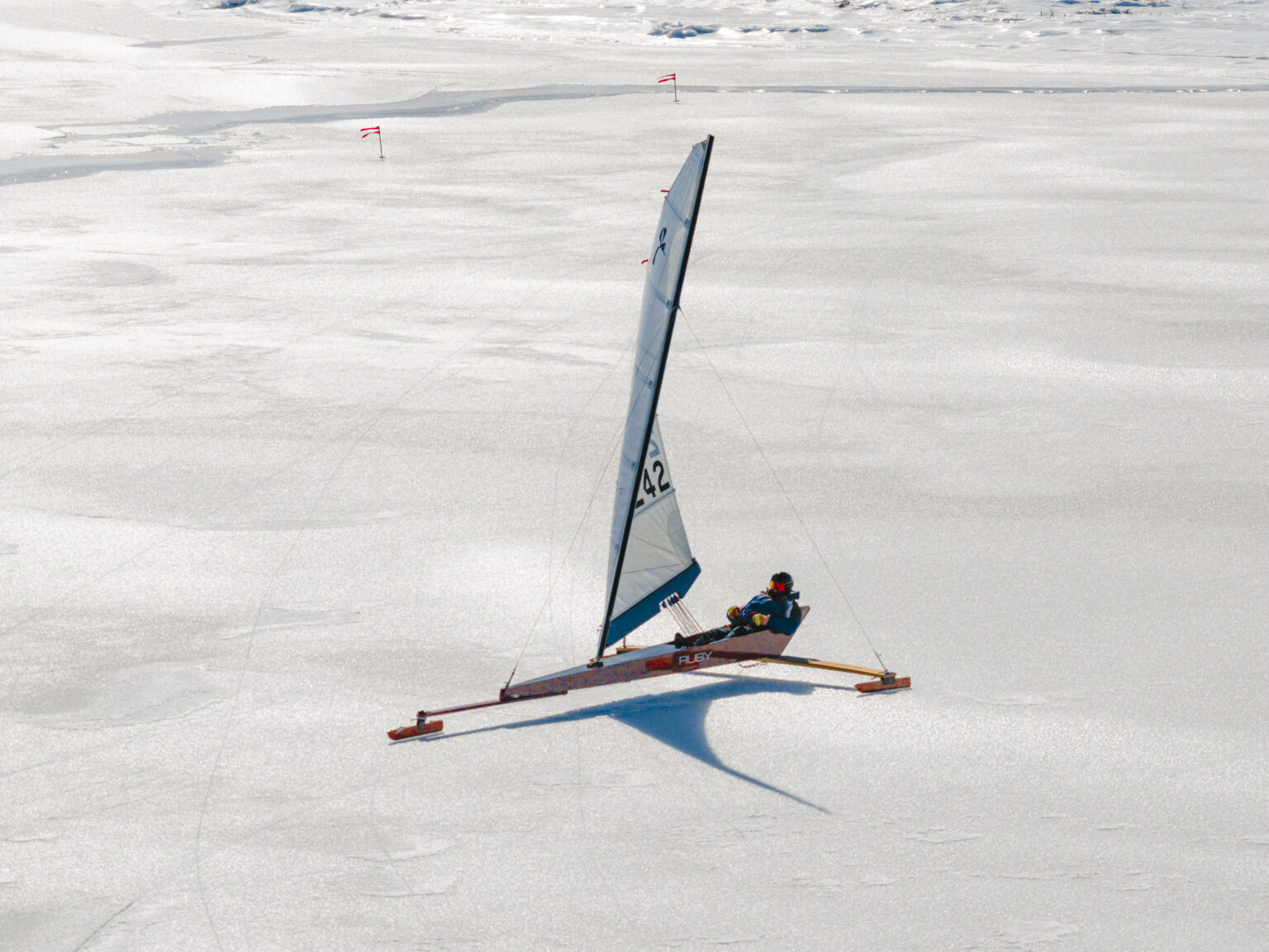 Ice boats zip across frozen Hallocks Bay for first time since 2015 ...