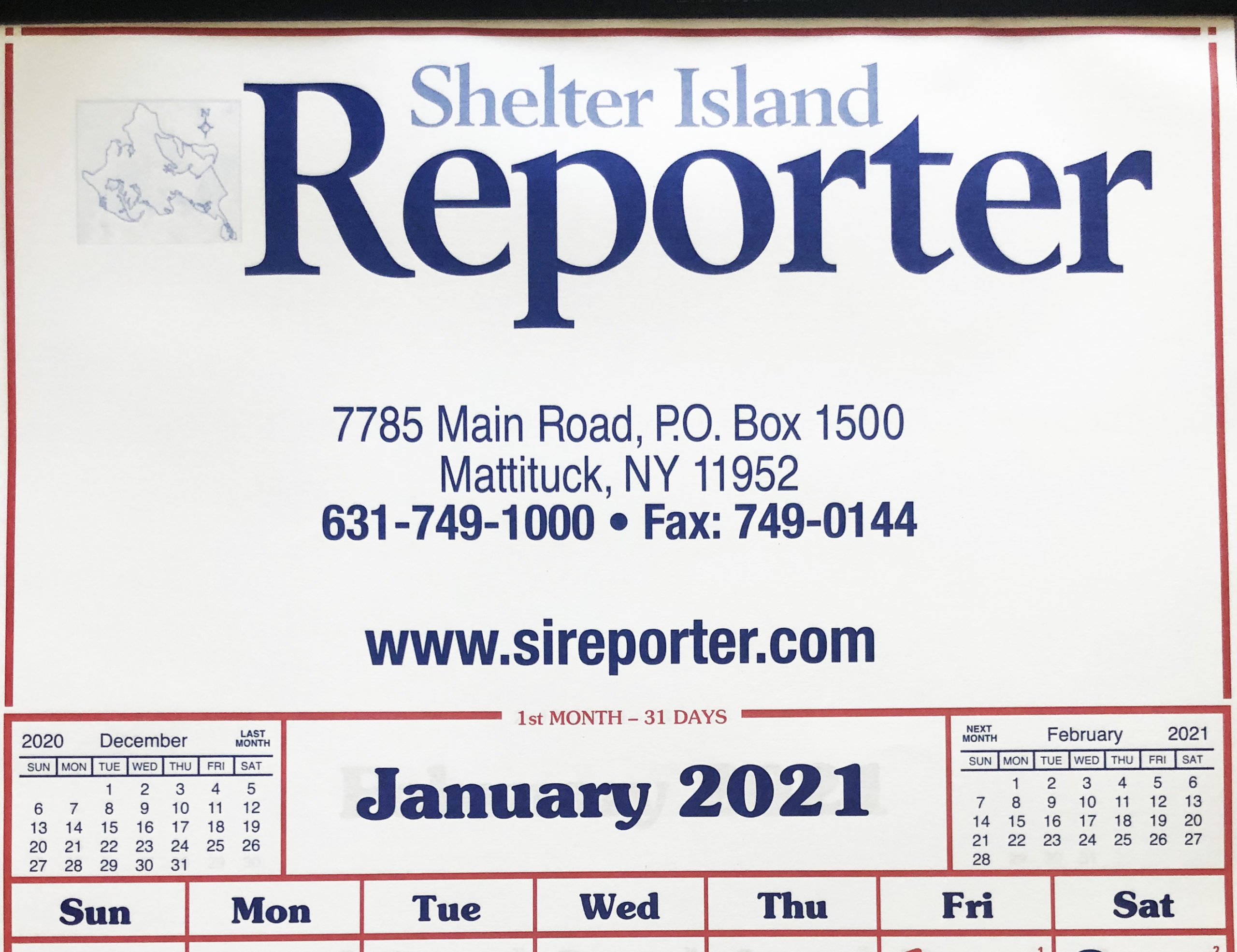 Reporter 2021 calendar now available - Shelter Island Reporter Archives