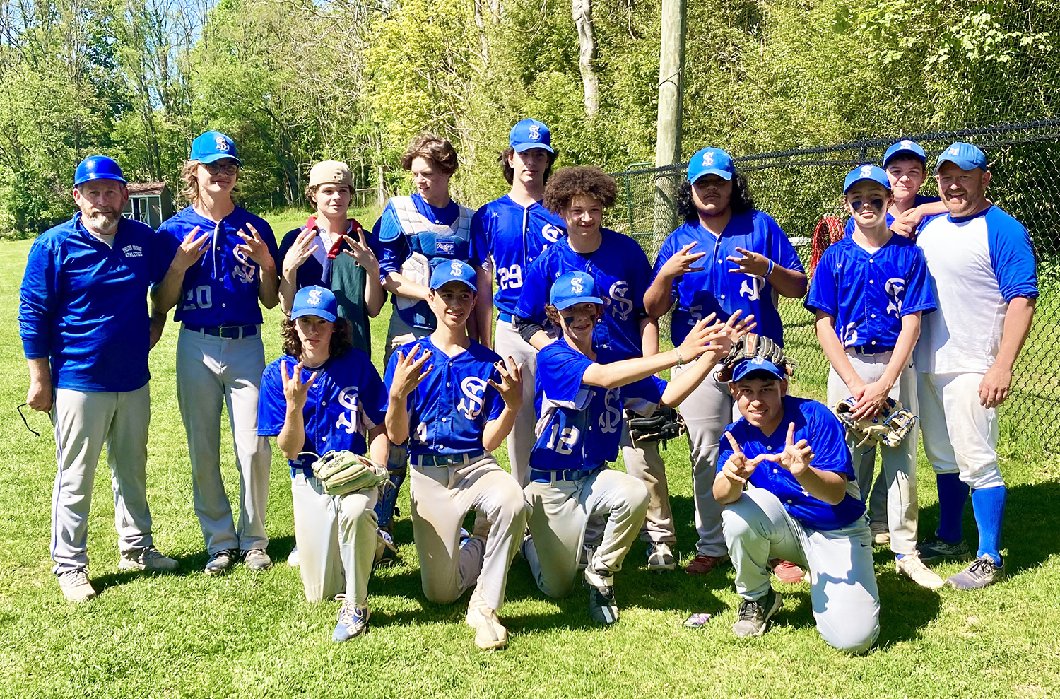 Varsity baseball team ends season in style: Take two against Greenport ...