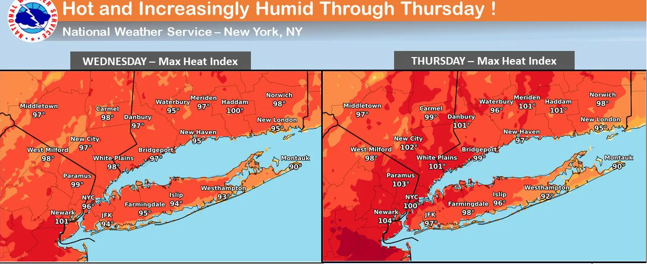 National Weather Service: Heat advisory for Wednesday - Shelter Island ...