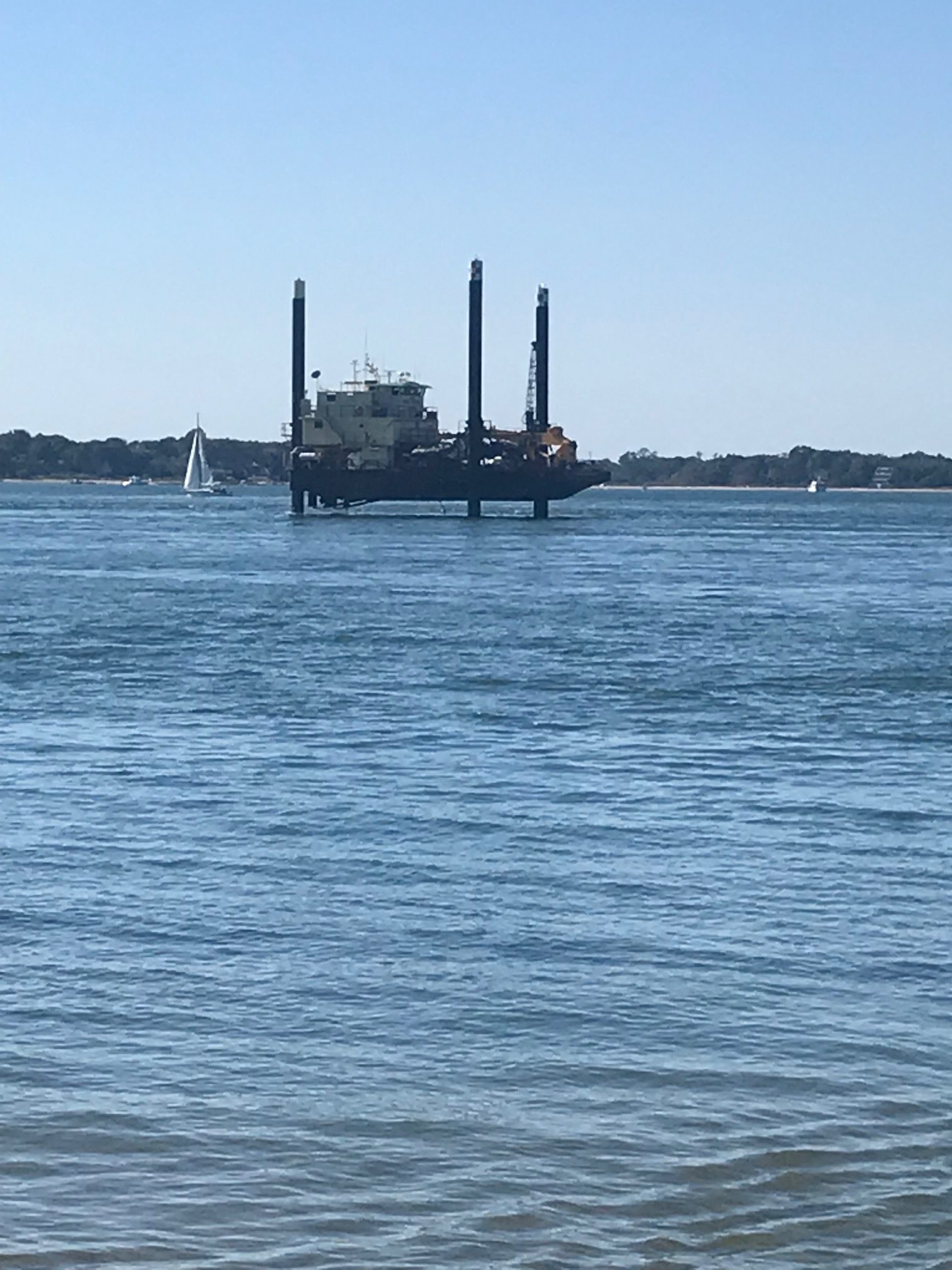 'Jackup rig’ makes appearance in the harbor: Exploring underwater near ...