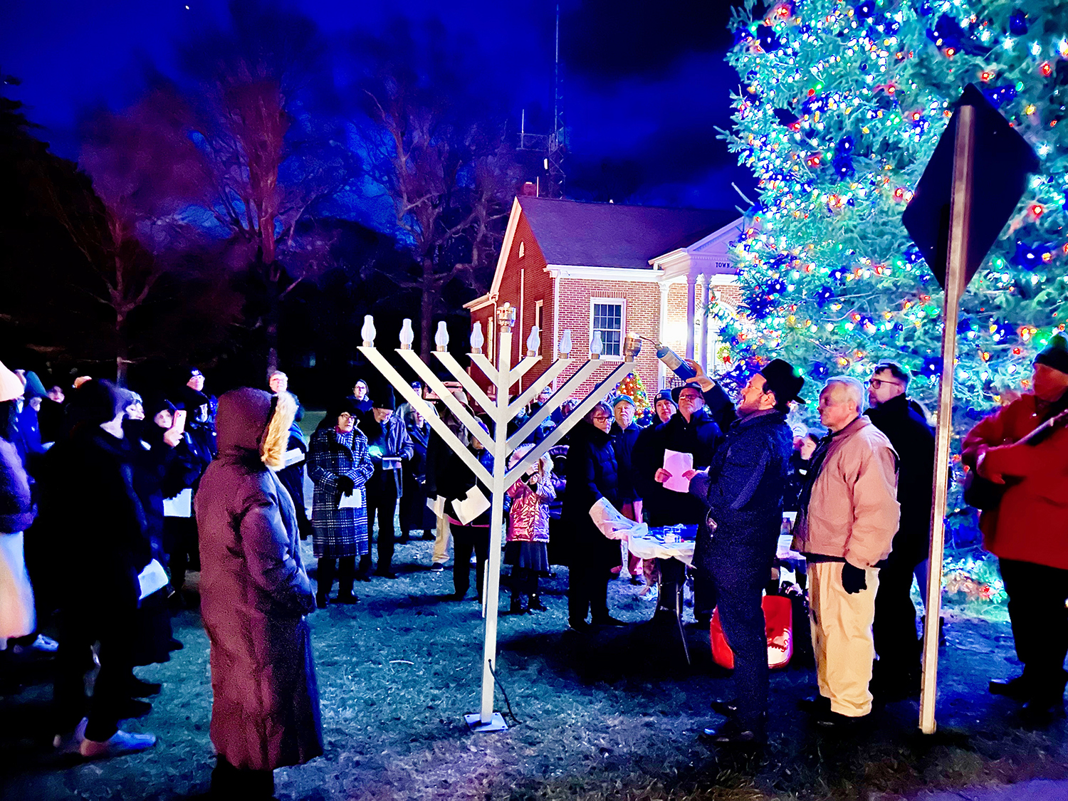 Traditional Menorah lighting in the Center - Shelter Island Reporter ...