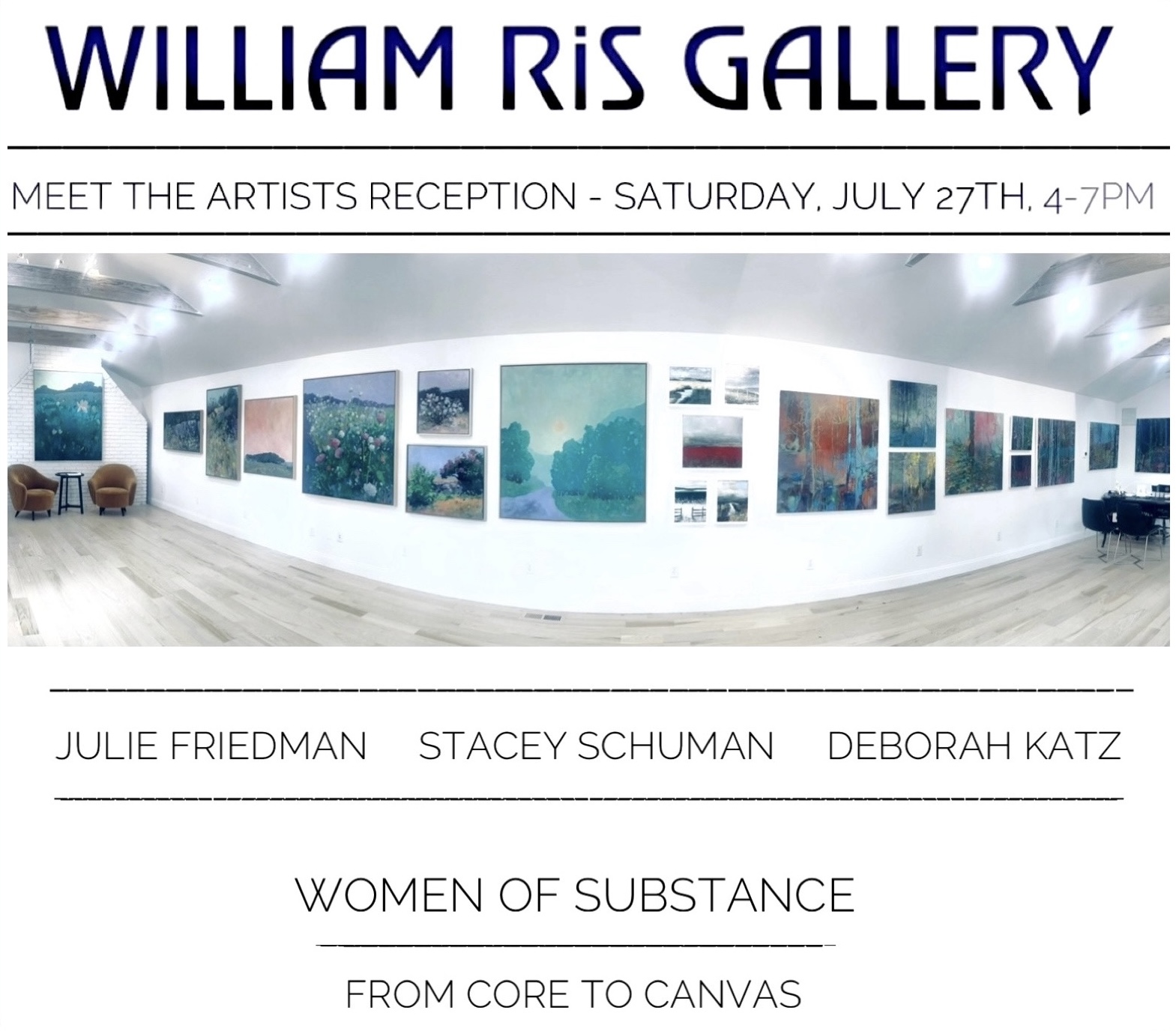 RECEPTION for WOMEN OF SUBSTANCE - FROM CORE TO CANVAS with artists ...