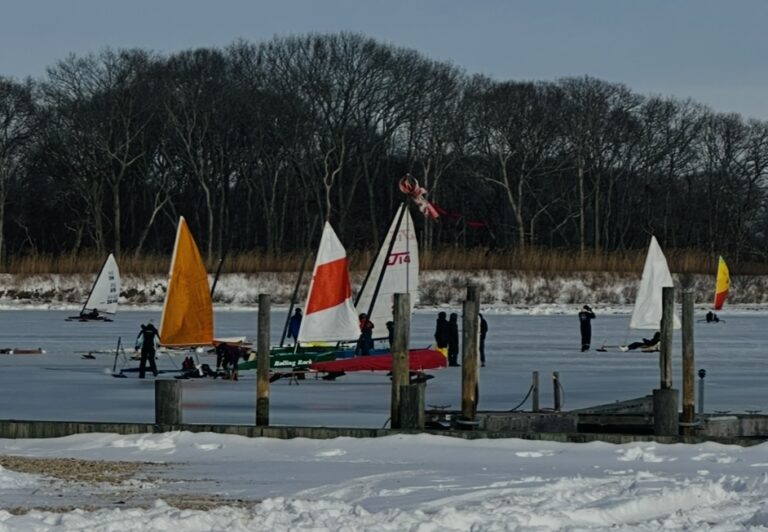 Orient Ice Yacht Club members find this cold winter's silver lining