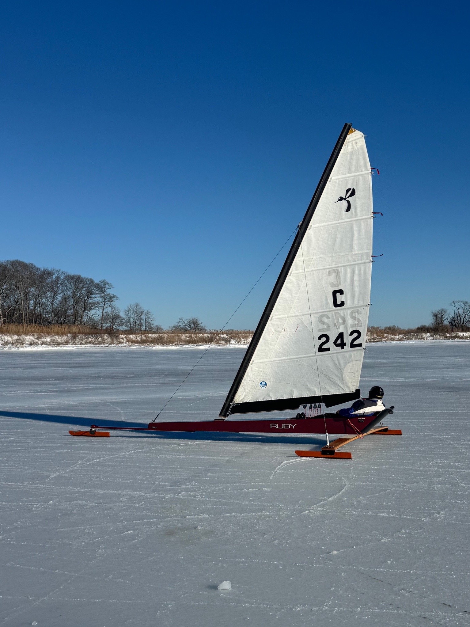 Orient Ice Yacht Club members find this cold winter's silver lining
