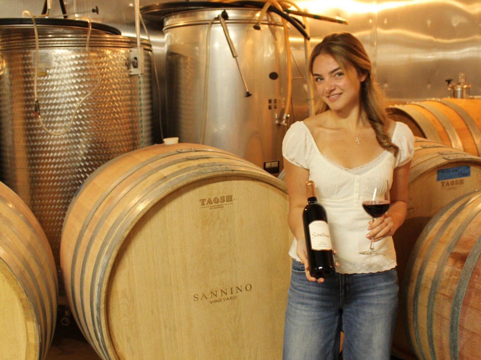 The little sister's signature blend at Sannino Vineyard
